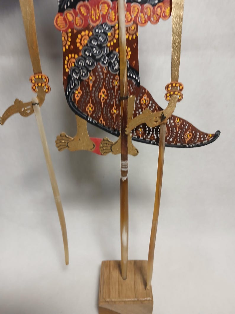 Miniature Indonesian Wayang Kulit, Javanese Shadow Puppets, Flat ...