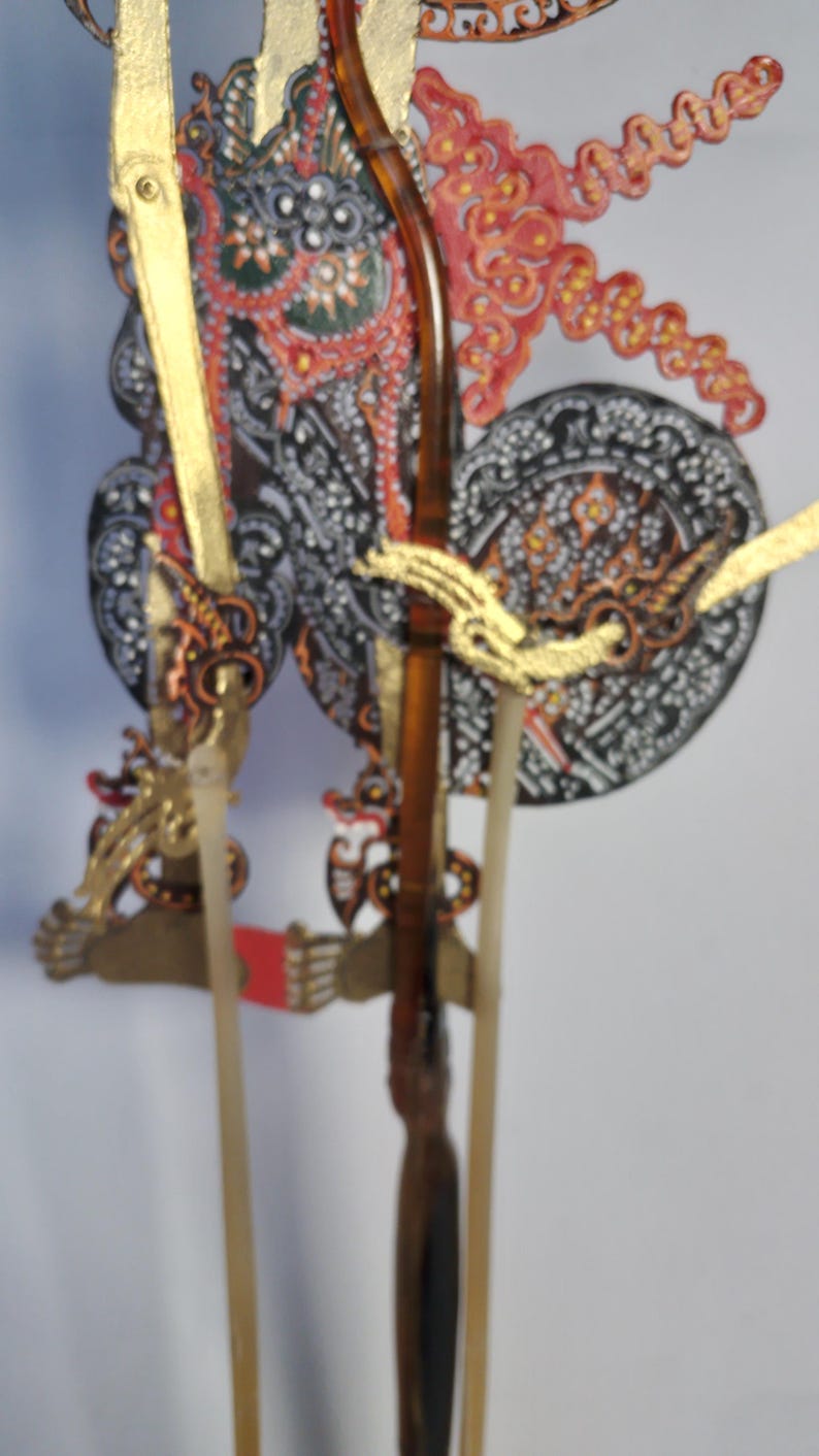 Miniature Indonesian Wayang Kulit, Javanese Shadow Puppet,flat Leather ...