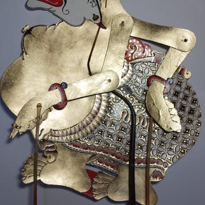 Indonesian Wayang Kulit Semar, Javanese Shadow Puppets, Flat Leather ...