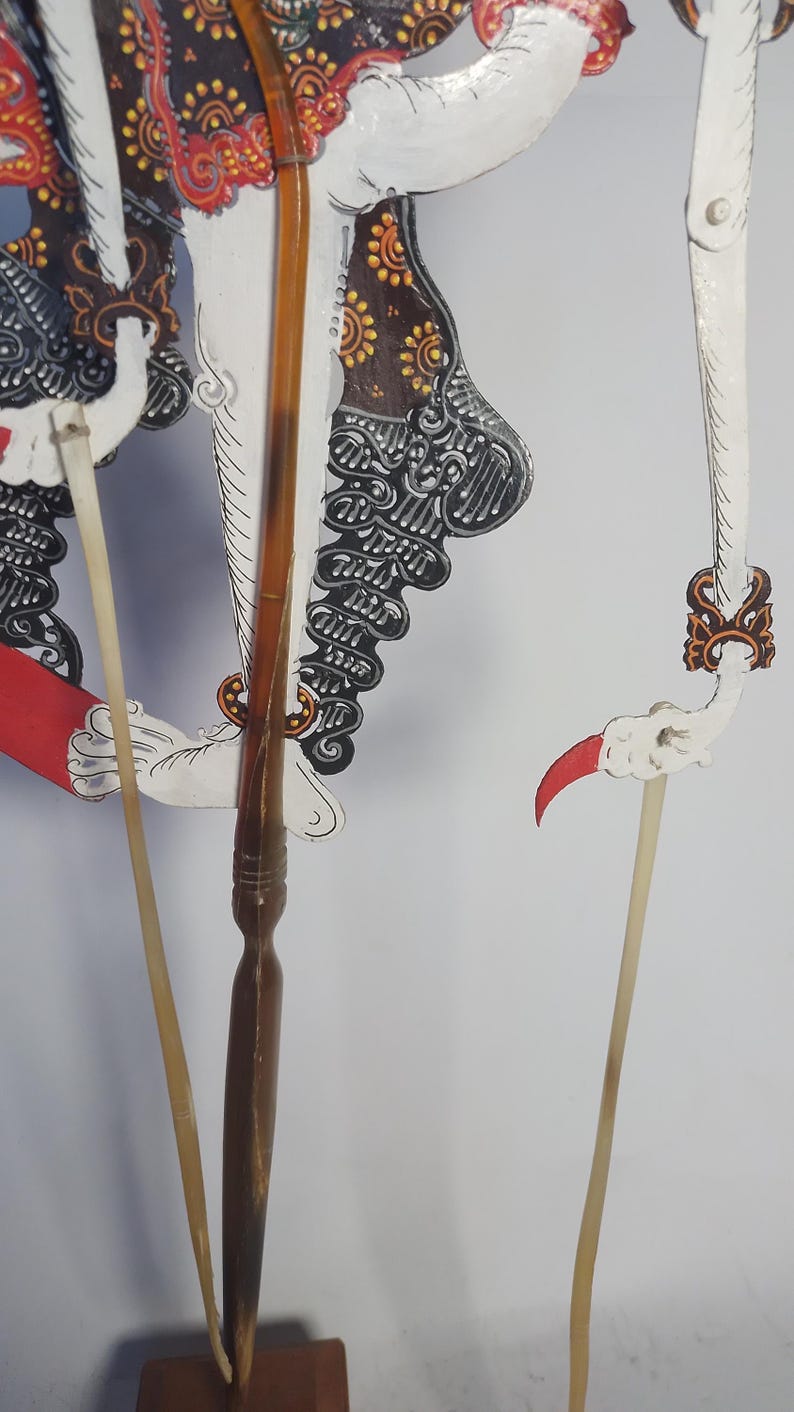Miniature Indonesian Wayang Kulit, Javanese Shadow Puppets, Flat ...
