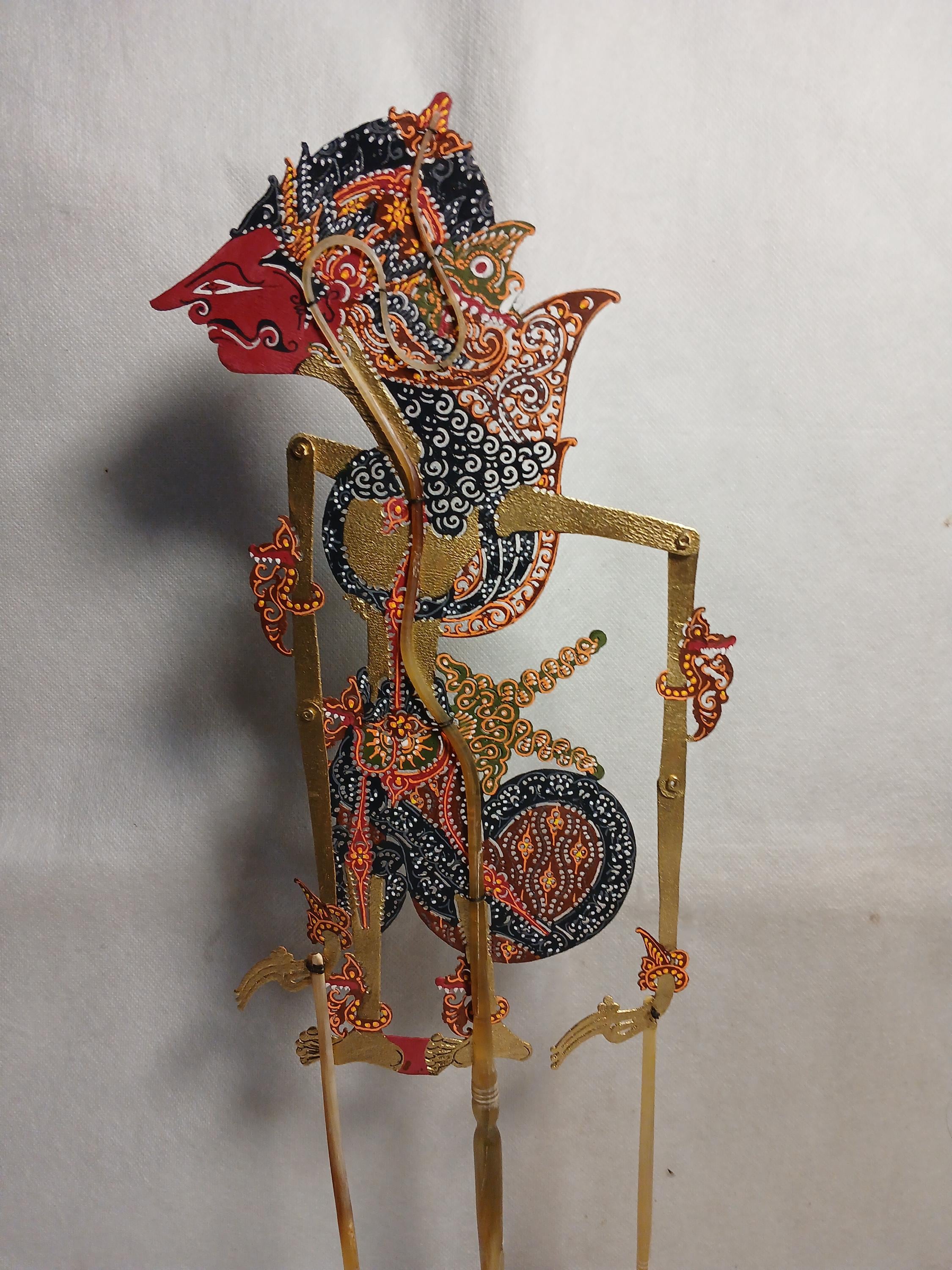 Miniature Indonesian Wayang Kulit, Javanese Shadow Puppets, Flat ...