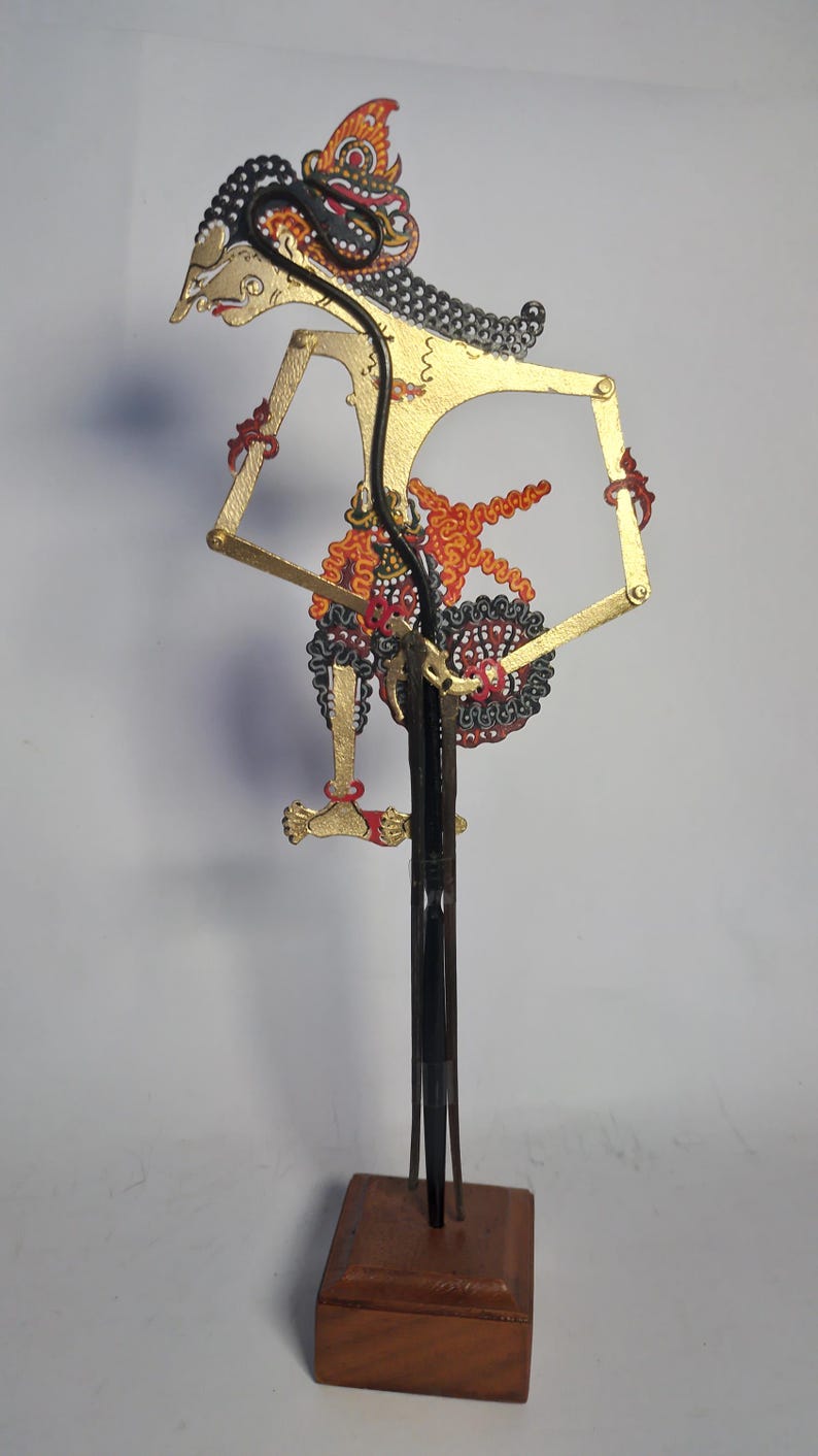 Miniature Indonesian Wayang Kulit, Javanese Shadow Puppets, Flat ...