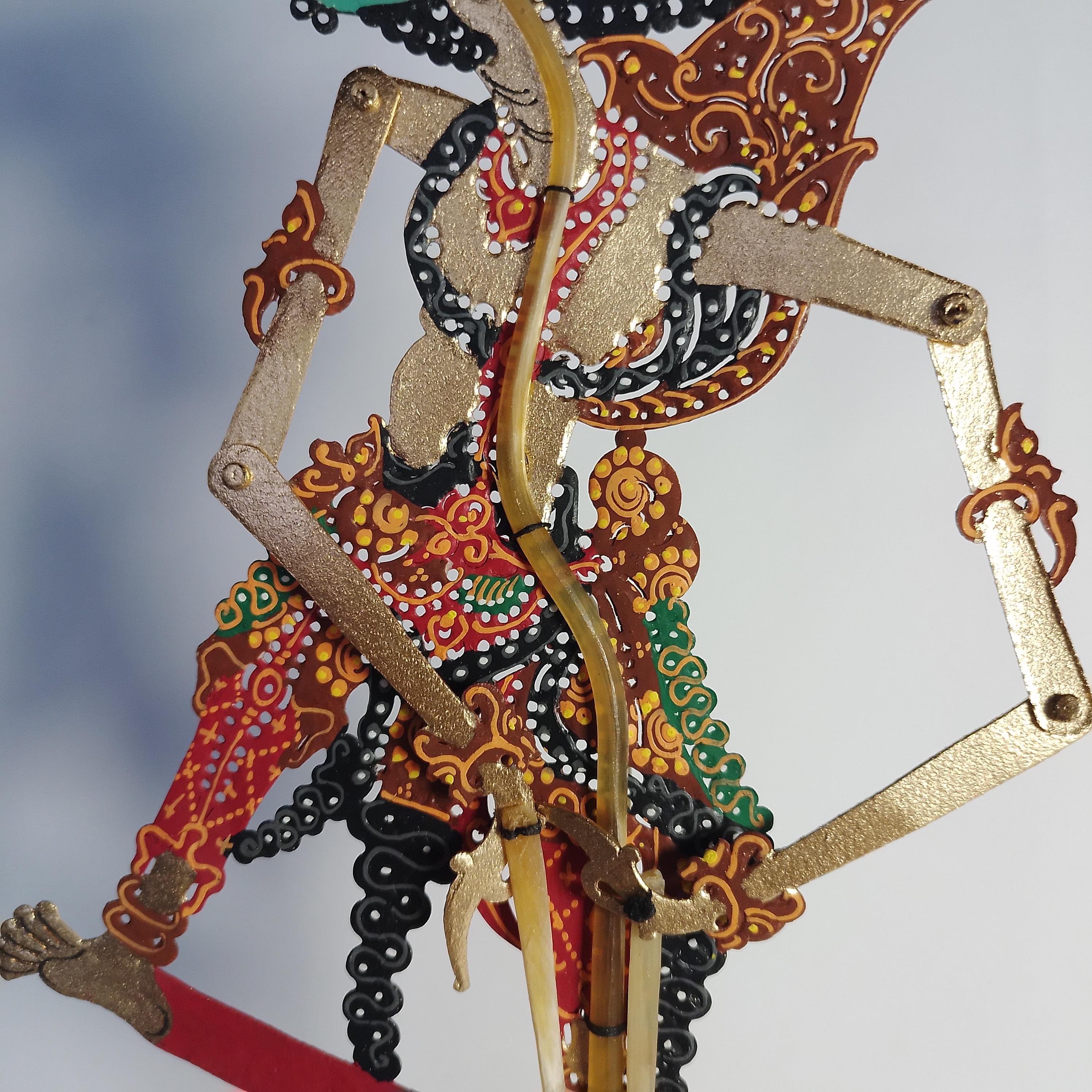 Miniature Indonesian Wayang Kulit, Javanese Shadow Puppets, Flat ...