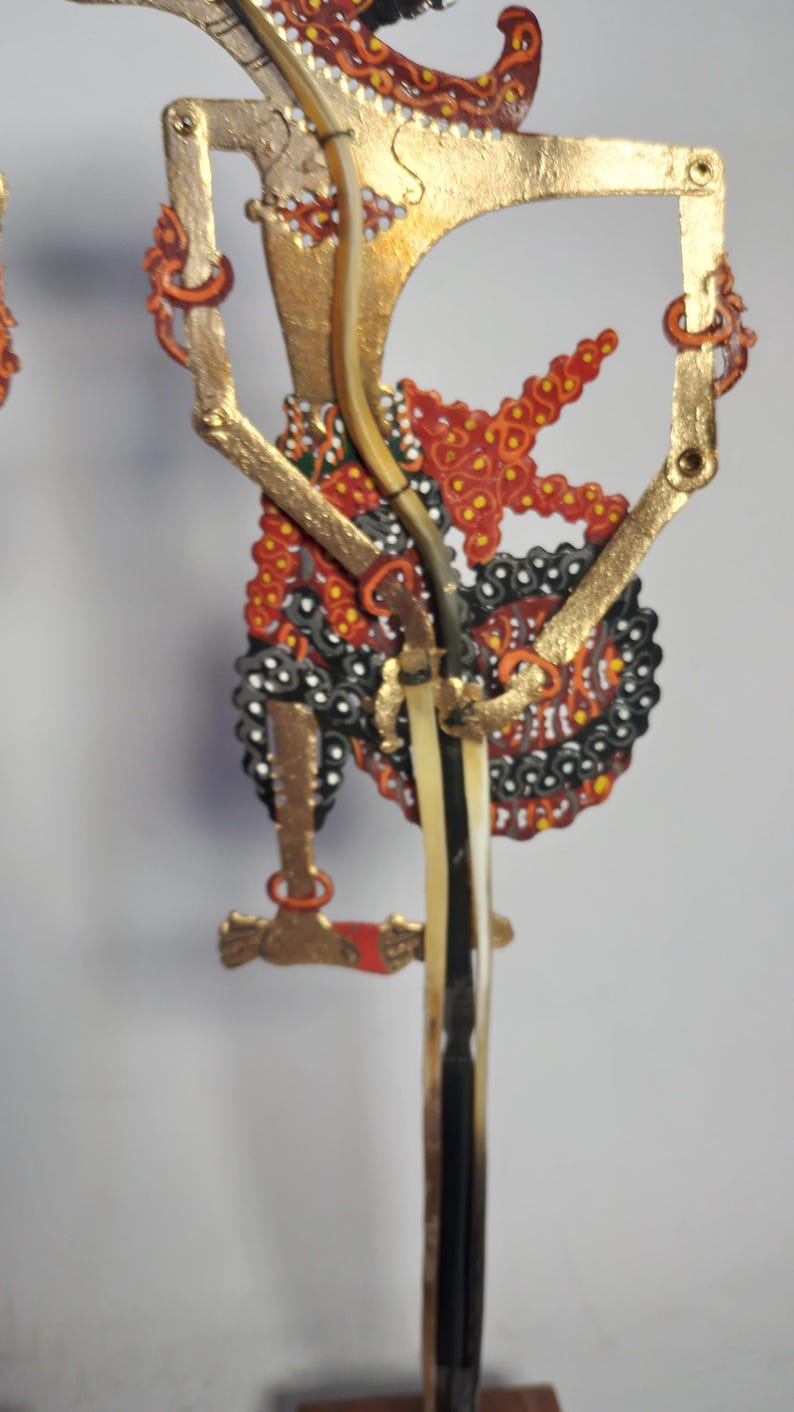 Miniature Indonesian Wayang Kulit, Javanese Shadow Puppets, Flat ...
