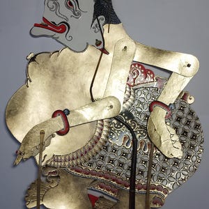 Indonesian Wayang Kulit Semar, Javanese Shadow Puppets, Flat Leather ...