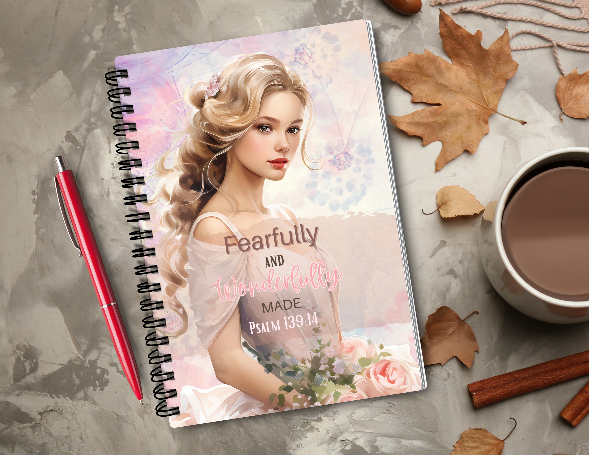 Printable Daily Devotional Planner Cover Design, Positive Affirmation ...