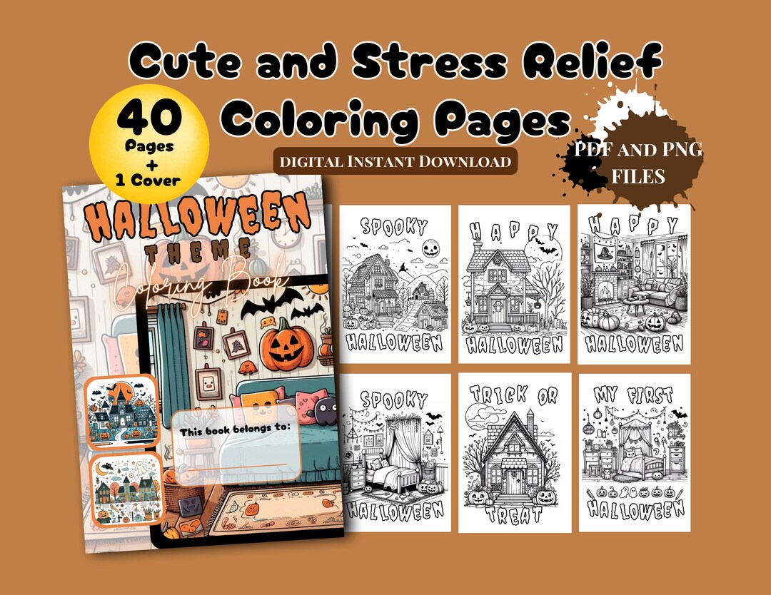 Cute Hygge Spaces Printable Coloring Book, Tiny House Corner Cozy ...