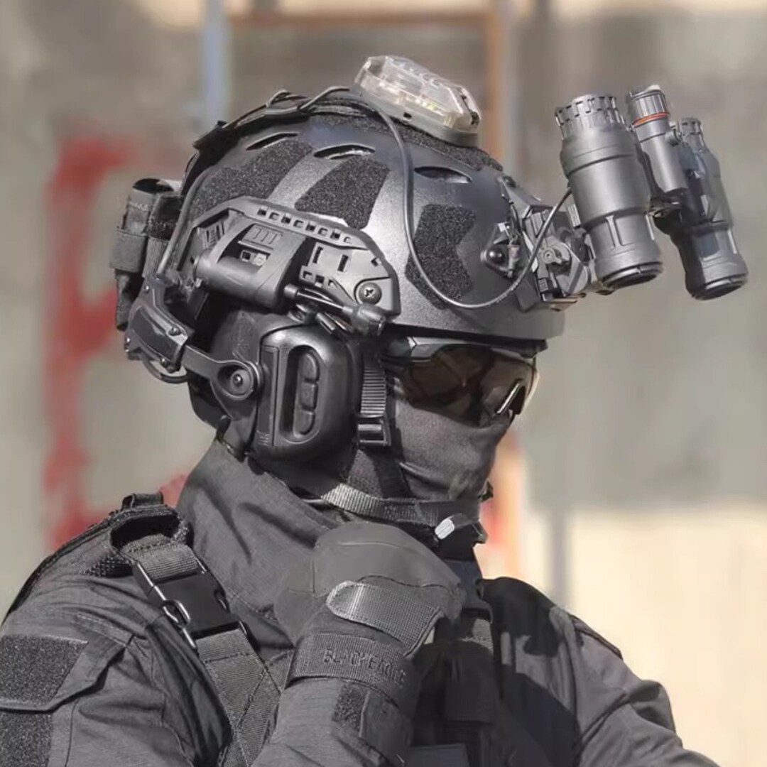 Tactical Helmet Rear Hanging Swivel Headset Set, Portable Sports Helmet ...