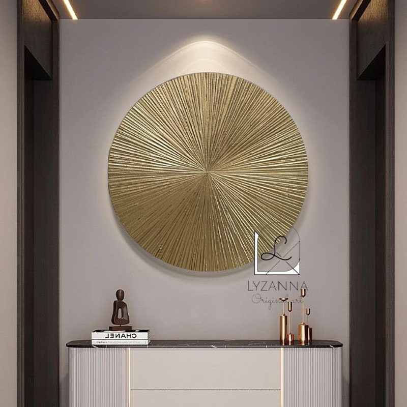 Gold Circle Wall Decor - Etsy