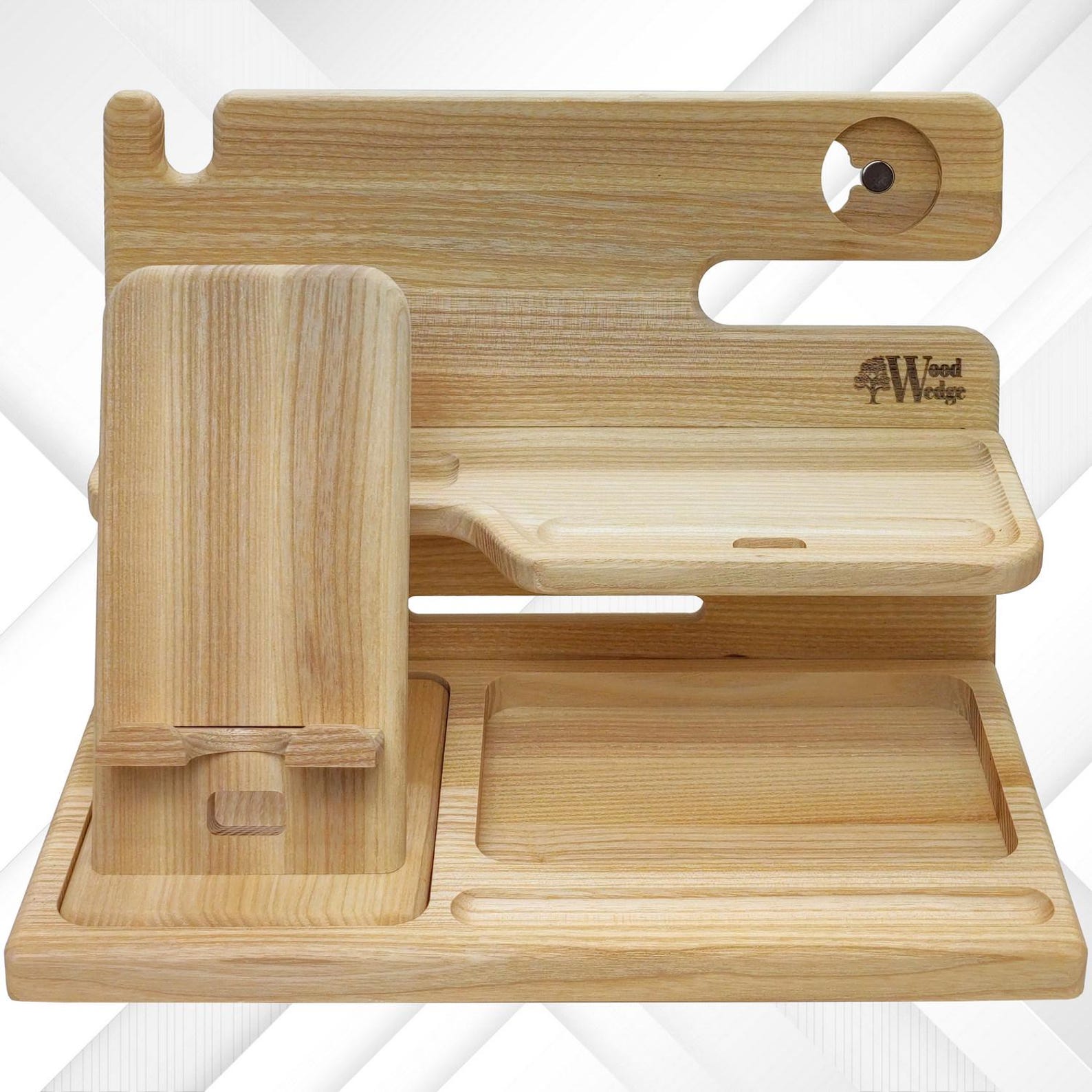 Custom Docking Station, Engraved Desk Organizer for Gadgets, Keys ...