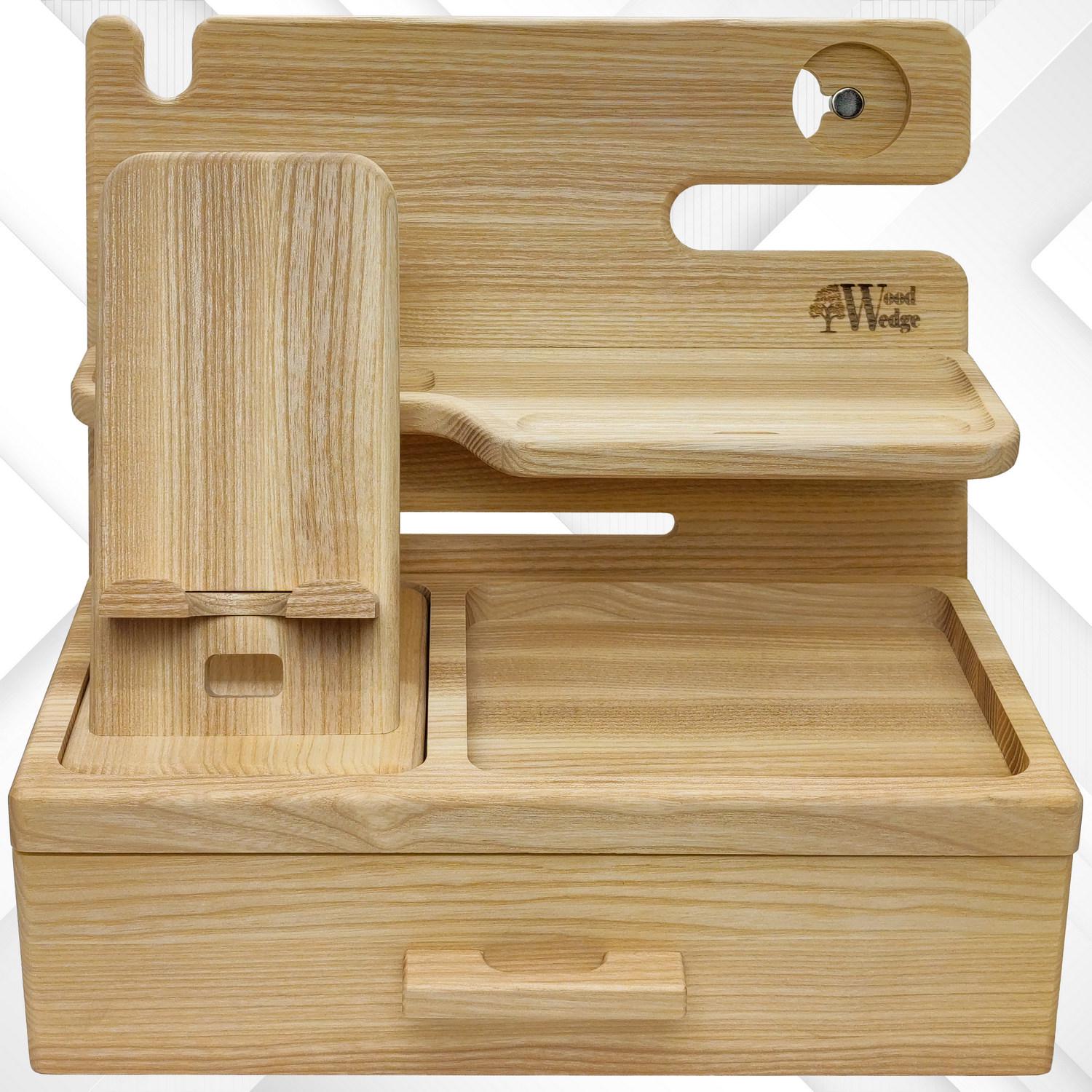 Handcrafted Wooden Docking Station – Universal Organizer for ...