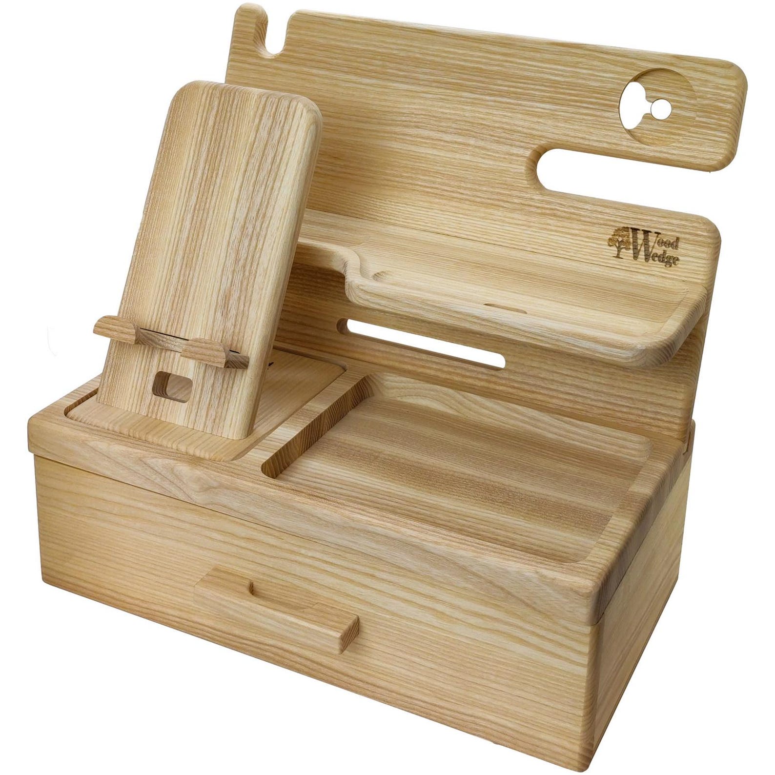 Handcrafted Wooden Docking Station – Universal Organizer for ...