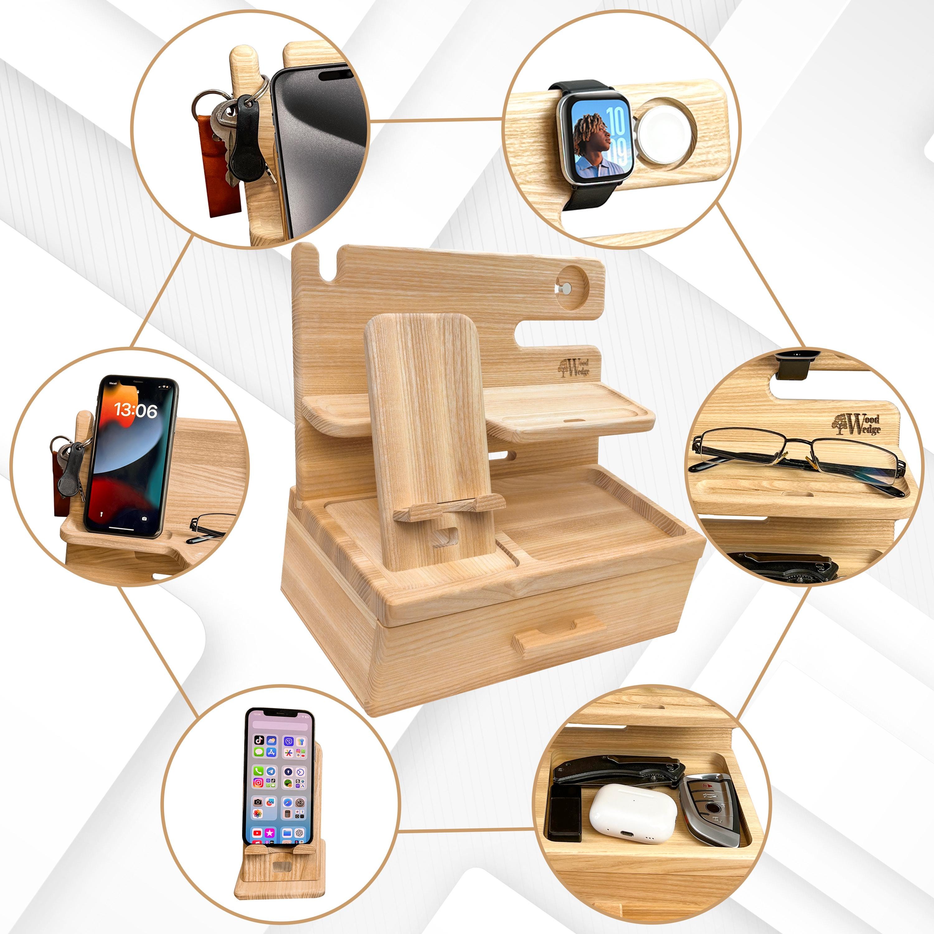 Handcrafted Wooden Docking Station – Universal Organizer for ...