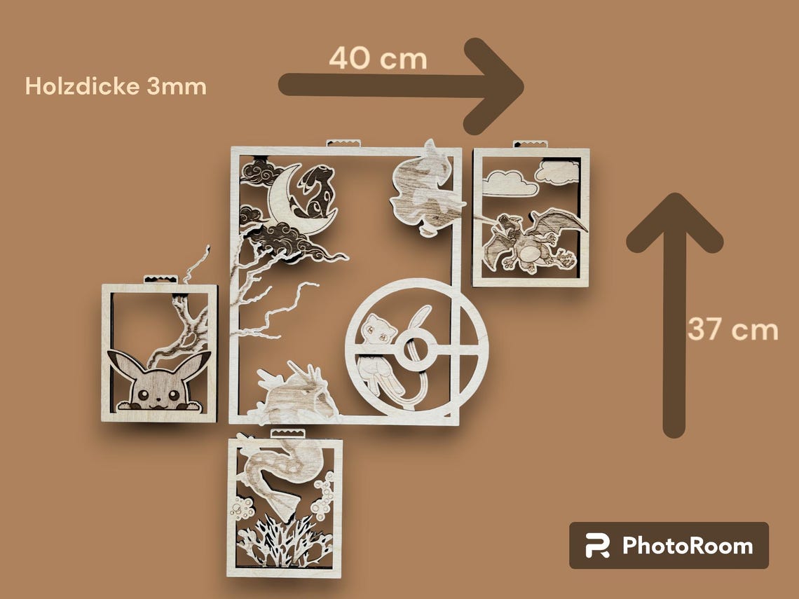 Laser Cut File Action Pictures Pokemon, Xcs, Svg, to Give Away or as ...