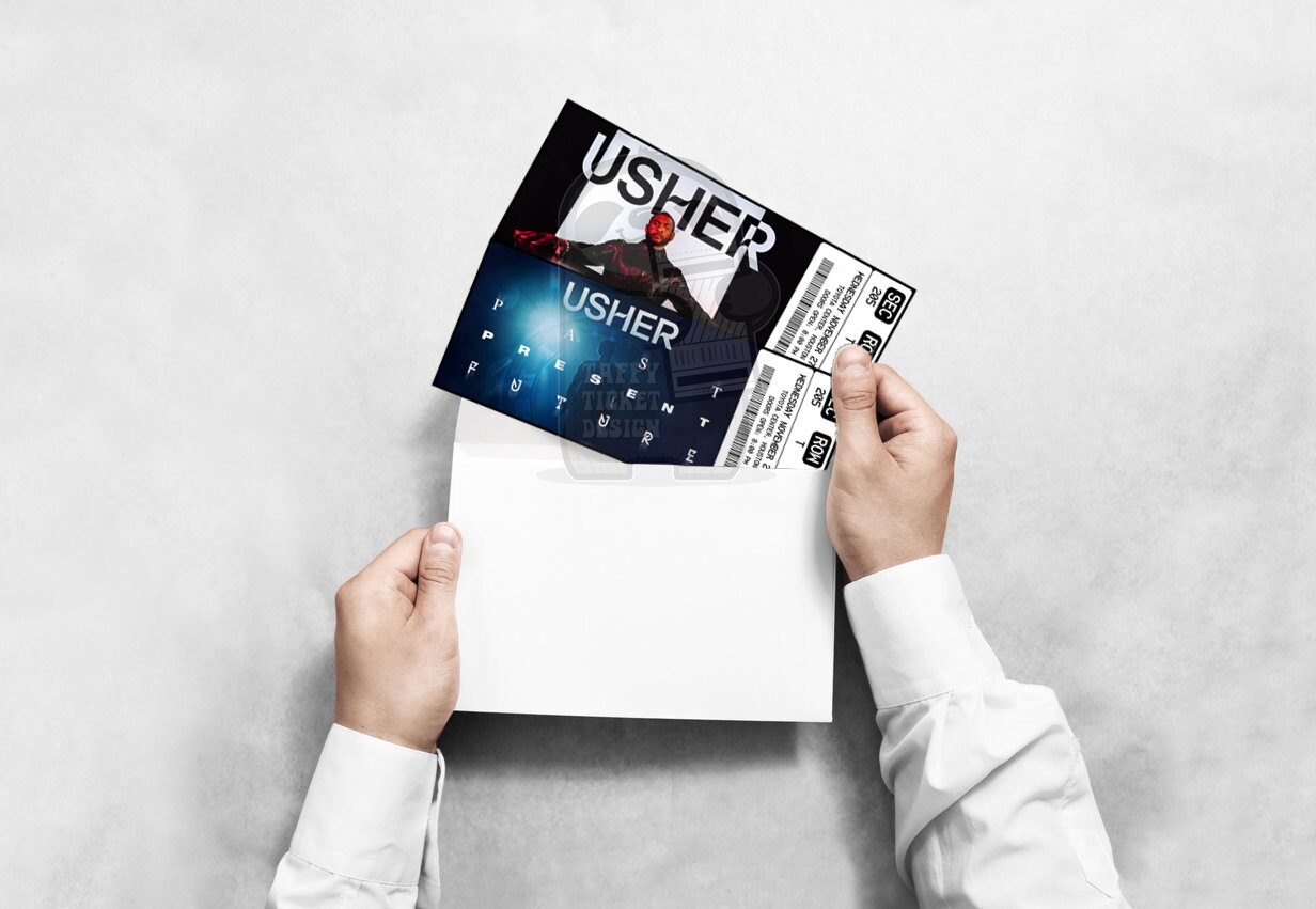 Printable Usher Ticket Past Present Future Tour 2024 Personalized Music ...