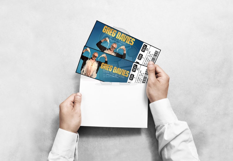 Printable Greg Davies Ticket Full Fat Legend Tour 2025 Personalized ...