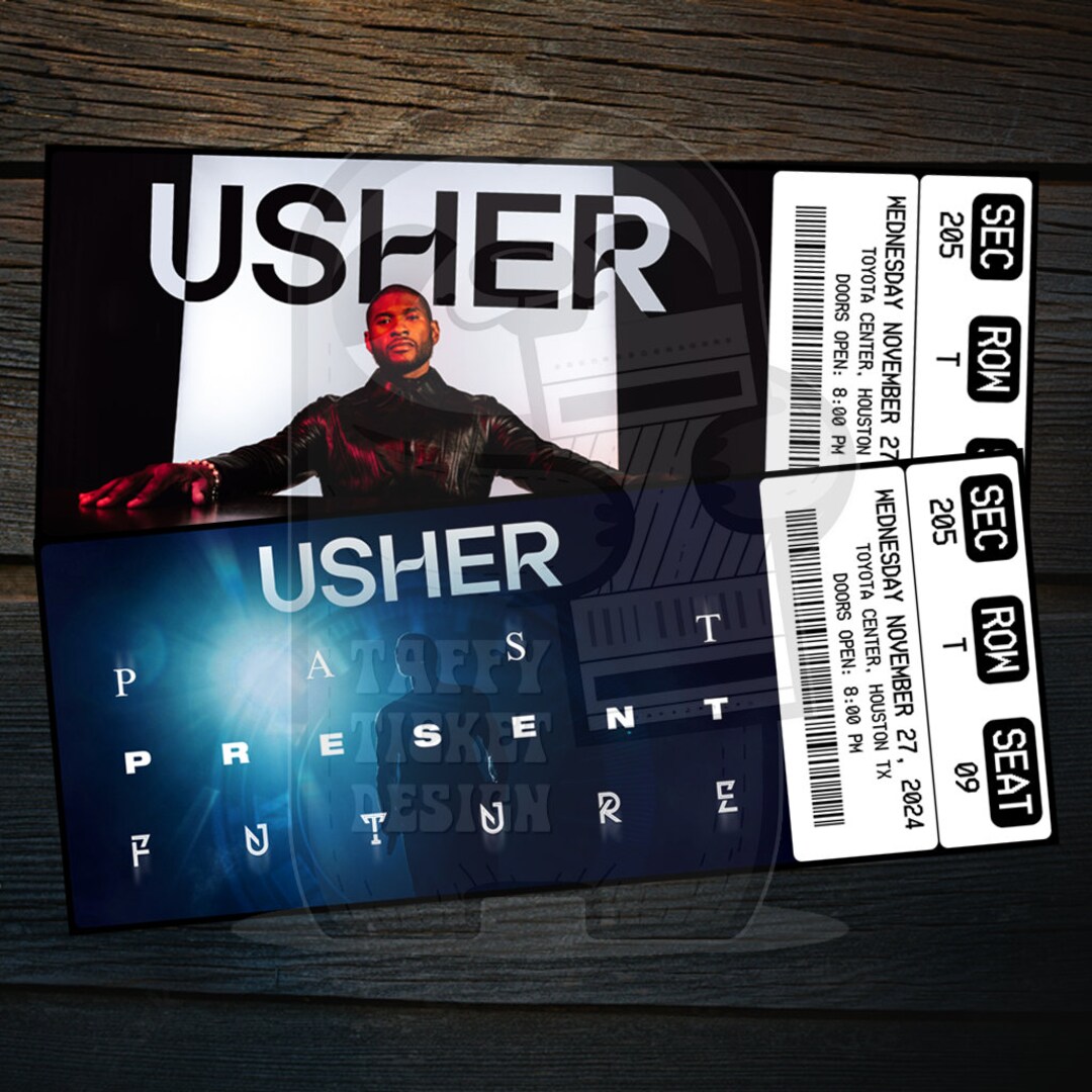 Printable Usher Ticket Past Present Future Tour 2024 Personalized Music ...