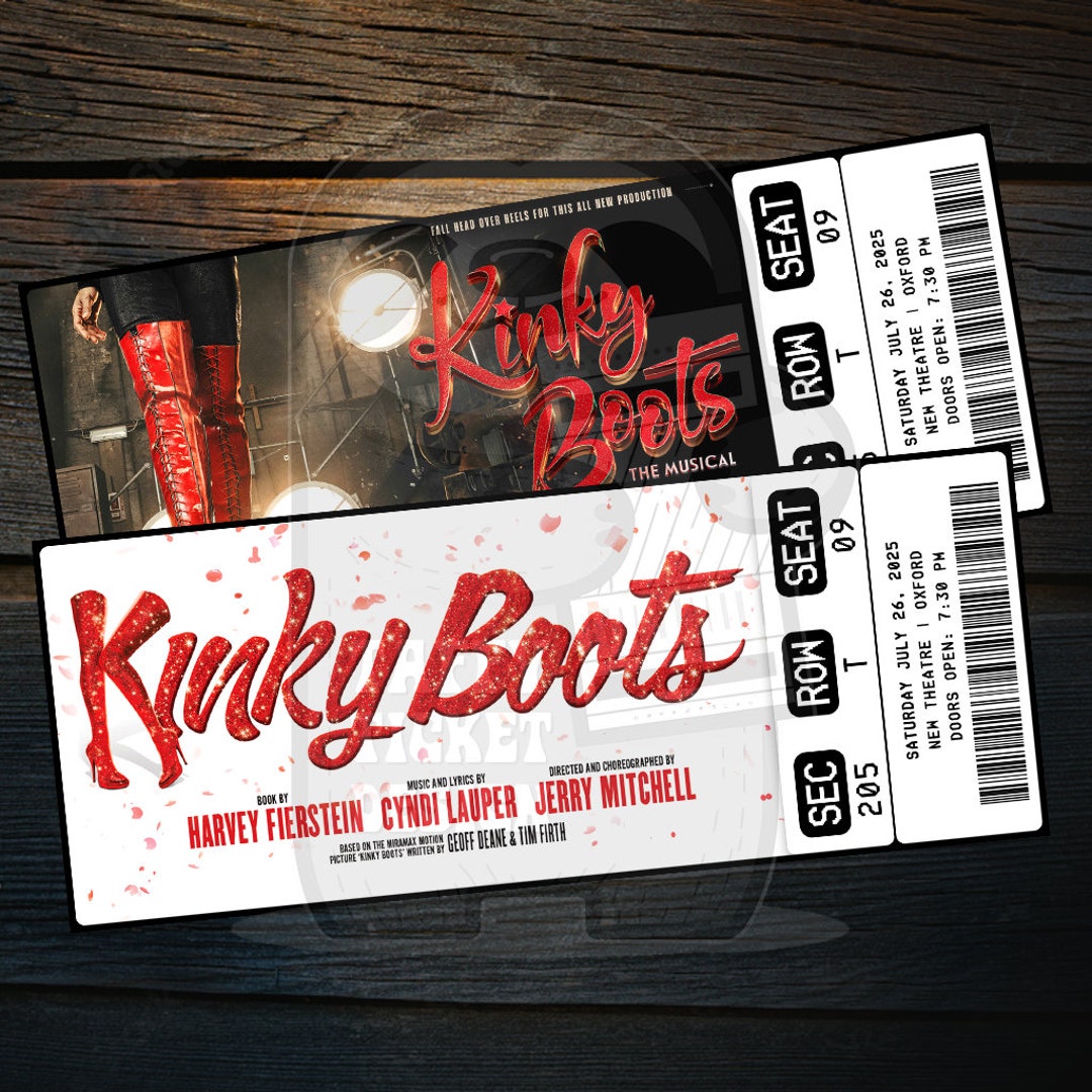 Printable Kinky Boots the Musical Theatre Ticket Personalized Surprise ...