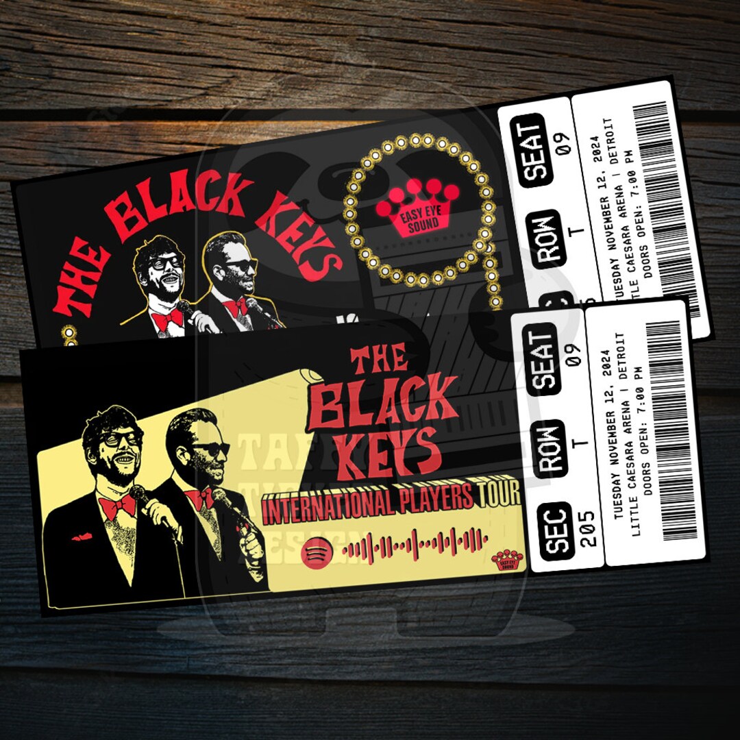 Printable the Black Keys Ticket International Players Tour Personalized ...