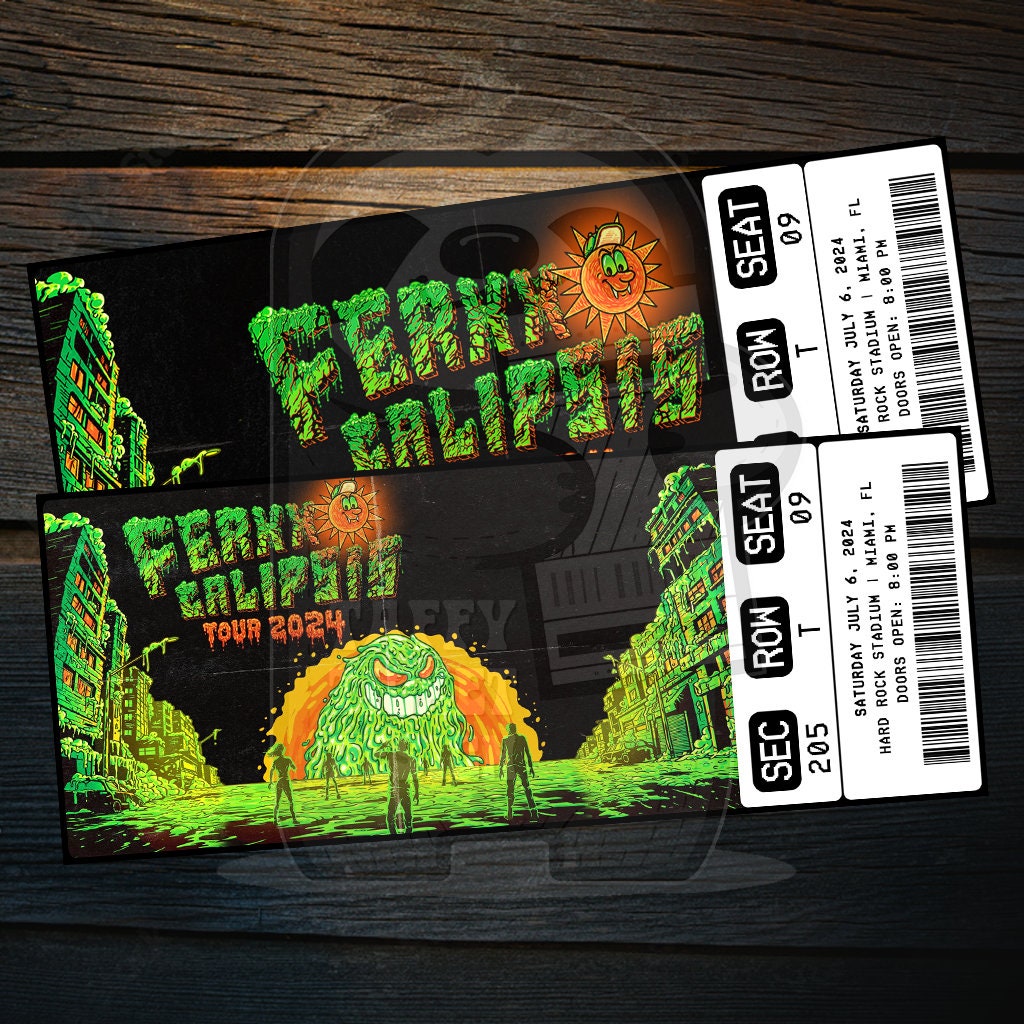 Printable FEID Ticket Ferxxocalipsis Tour 2024 Personalized Music ...