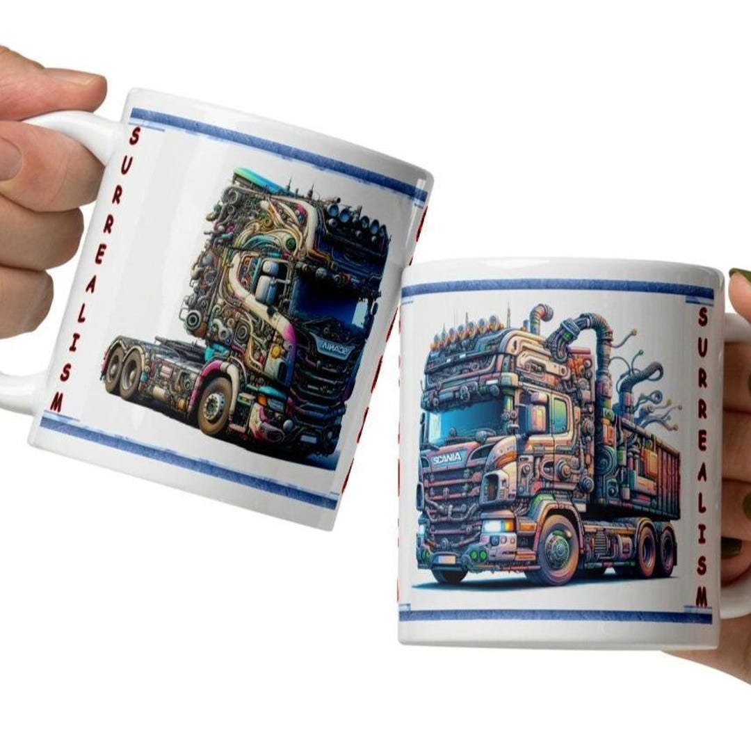 Fantay Surrealism Art Scania Transformer Lorry 1 of 1 Coffee Mug - Etsy