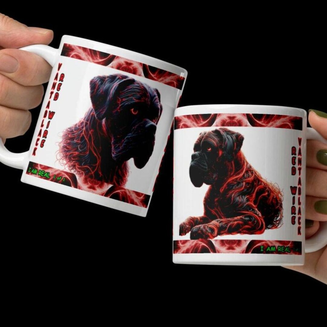 Vantablack and Red Wire Boxer Dog 1 of 1 Coffee Mug - Etsy