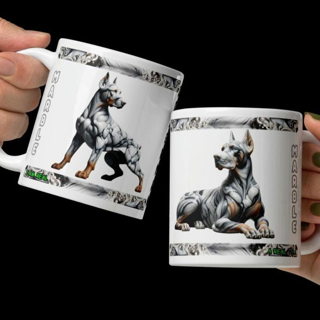 Fantasy Marble Sculpture Doberman Dog 1 of 1 Coffee Mug - Etsy