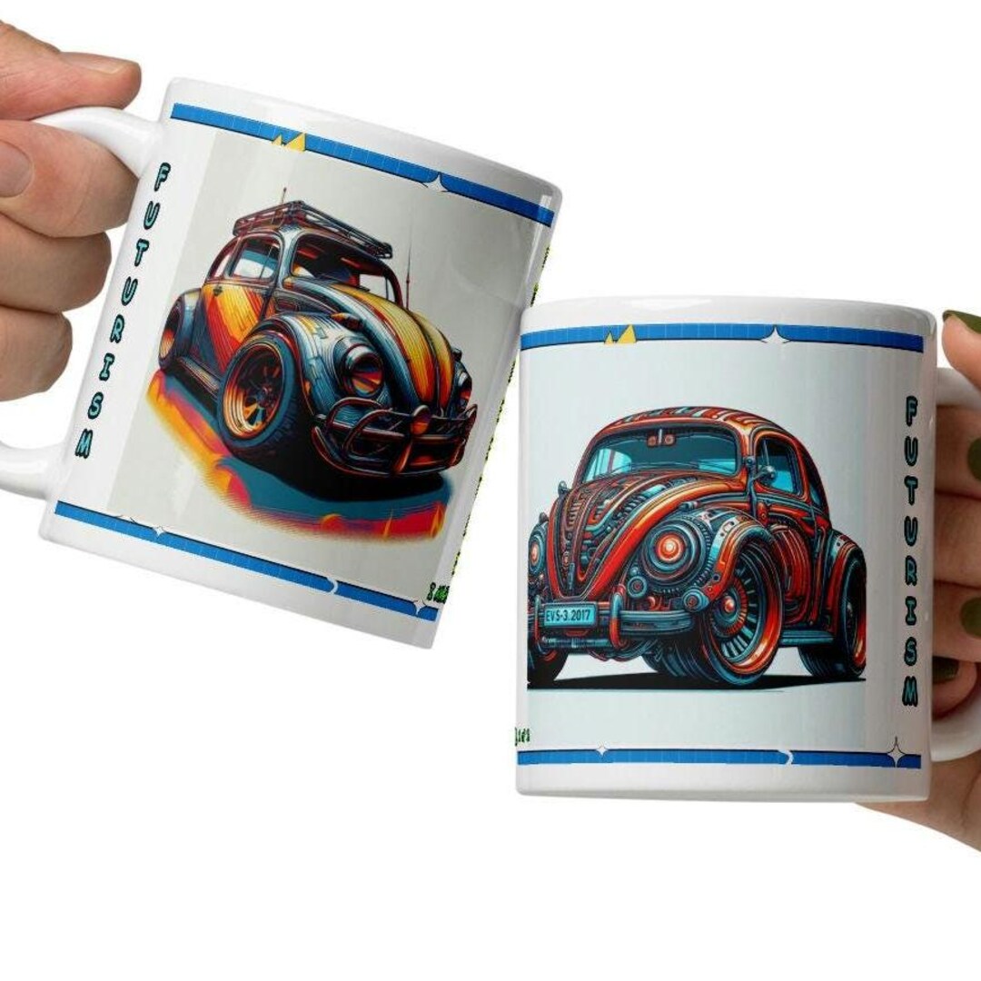 Fantasy Futurism Art VW Beetle 1 of 1 Coffee Mug - Etsy