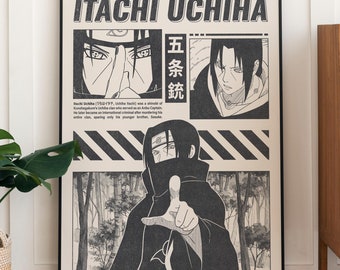 Itachi Uchiha Anime Poster Intense and Detailed Art Print of Itachi ...
