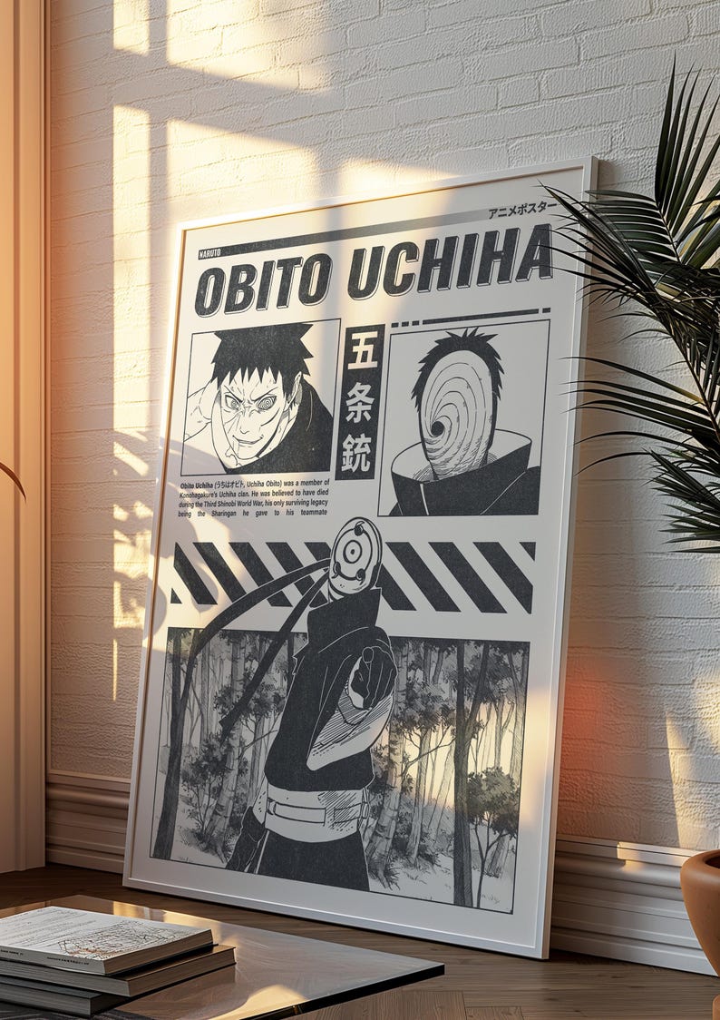 Obito Uchiha Manga Poster, Naruto Wall Art. - Etsy