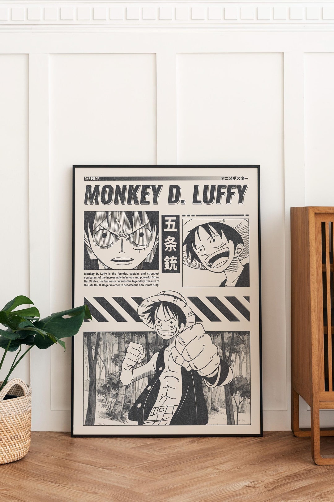 Monkey D. Luffy Manga Poster, Anime Poster Wall Decor Print. - Etsy