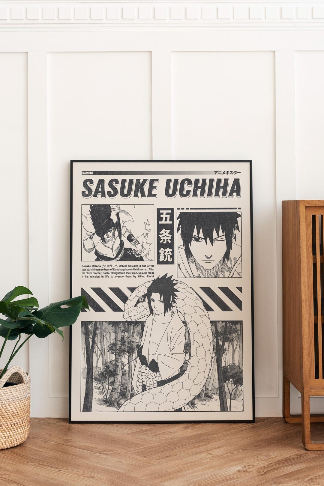 Naruto Sasuke Uchiha Manga Poster, Anime Poster Wall Decor Print ...