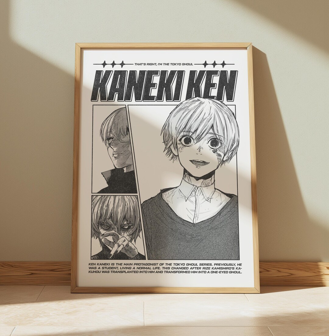 Tokyo Ghoul Kaneki Ken Poster. Anime Wall Decor, Digital Download Print ...