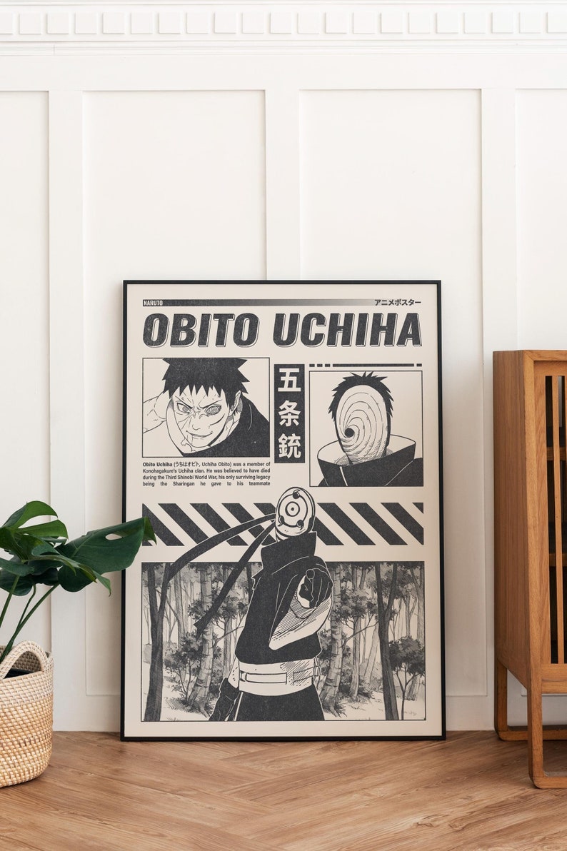 Obito Uchiha Manga Poster, Naruto Digital Print. - Etsy