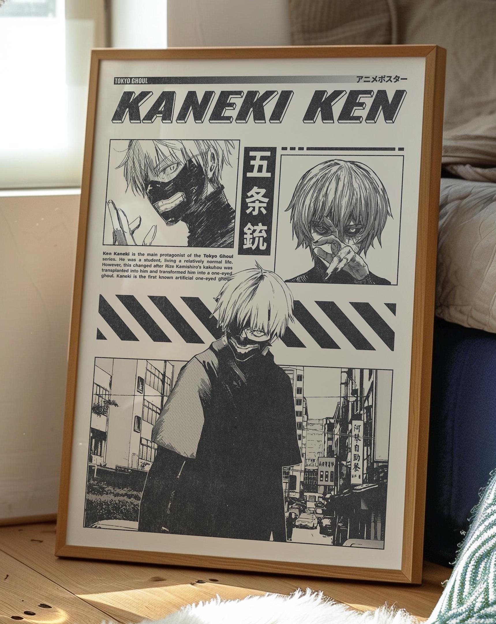 Tokyo Ghoul Kaneki Ken Poster Manga Art Anime Wall Print Minimalist ...