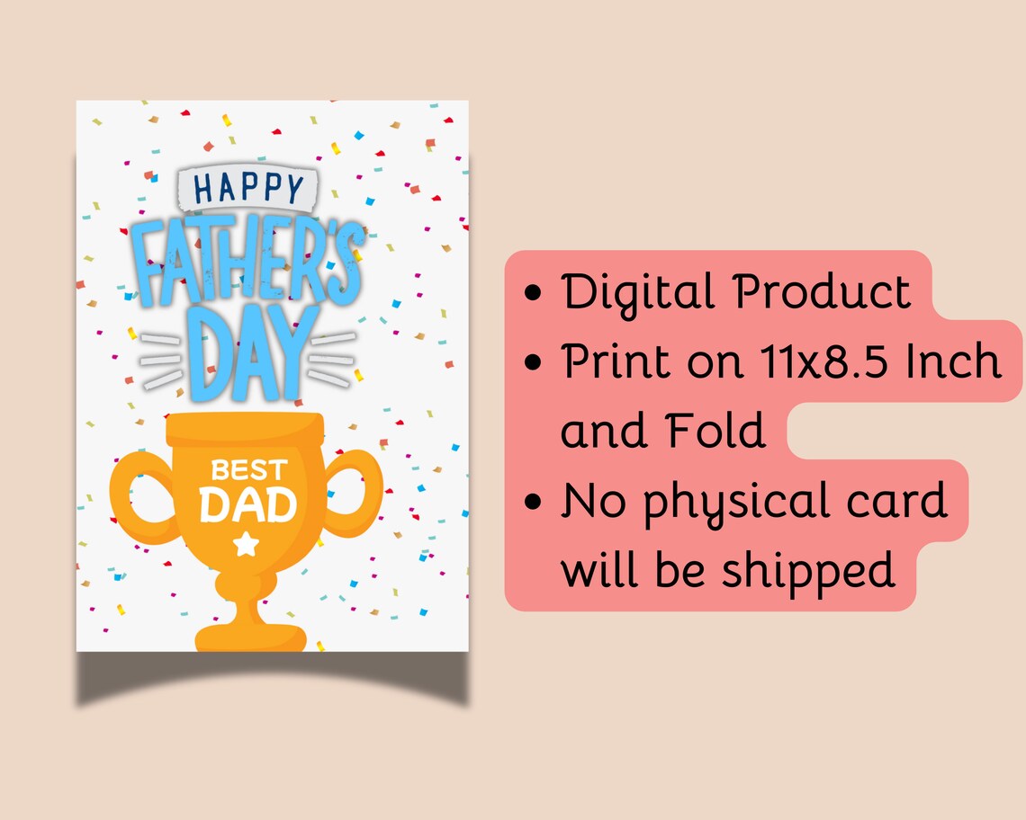 Happy Father's Day Digital Card/ Printable Superhero Themed Father's ...