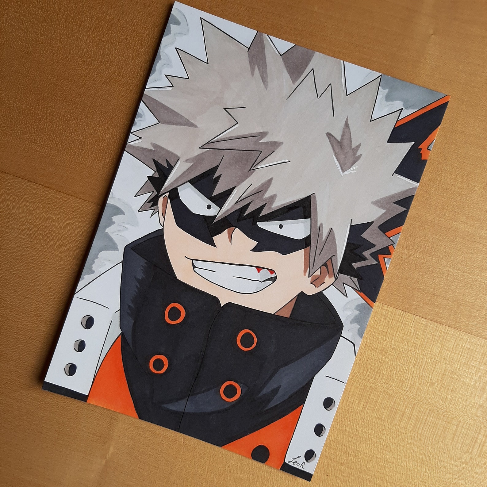 Anime Fanart / Original Drawing / Paper / Hero - Etsy