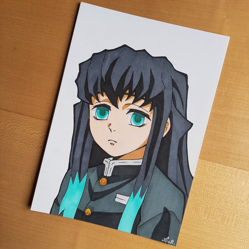 Anime Fanart / Original Drawing / Paper / Demon - Etsy