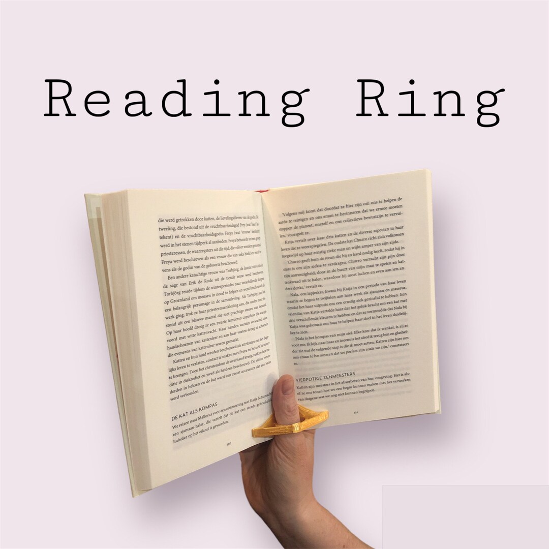 3d-printed Reading Ring for Book Lover, Gift for Mom, Gift for Kids ...