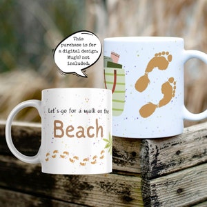Beach Themed Mug Designs, Beach House Mug, Gift for Mother, Wraparound ...