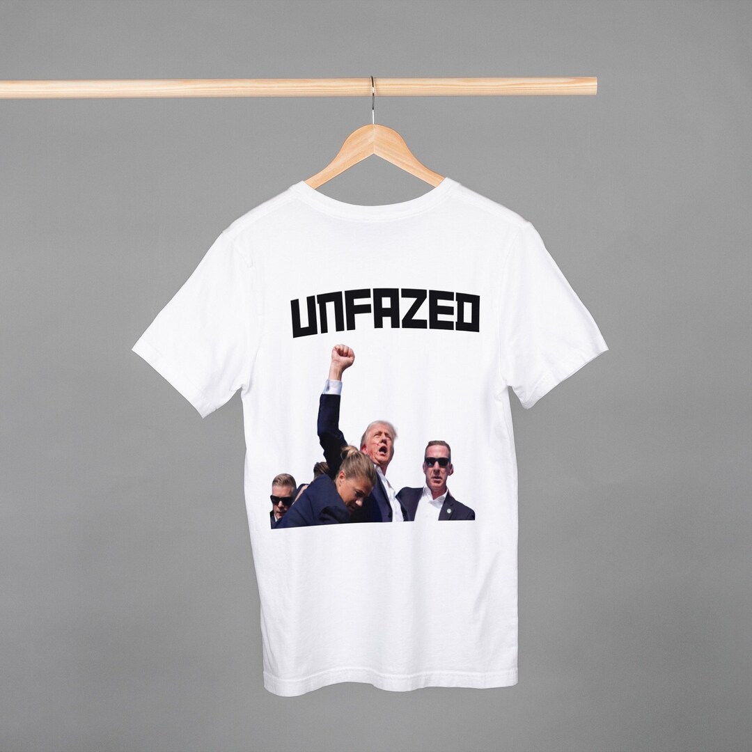 Trump Shot and Assassination Attempt Stands Unfazed Unisex Tshirt - Etsy