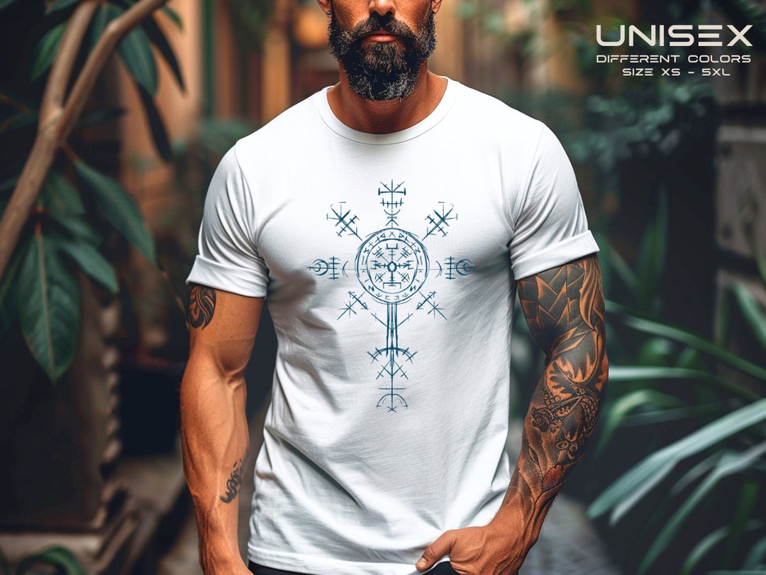 Rune Shirt in Nordic Design With Viking Runes Tshirt Gift for Boyfriend ...