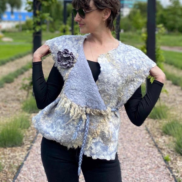 Felt Vest - Etsy
