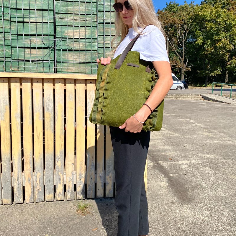 Felt Tote Bag - Etsy