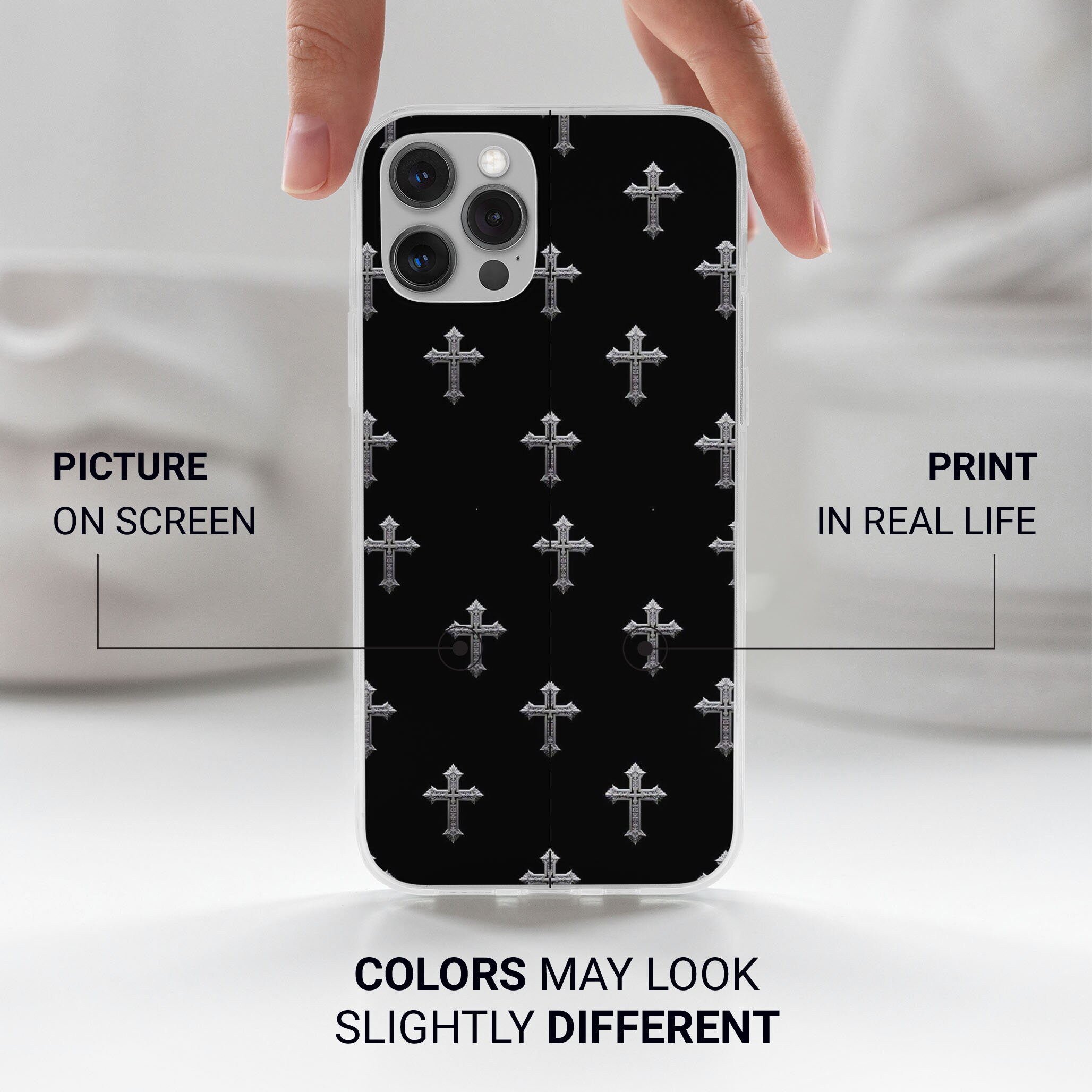 Chrome Hearts Gothic Y2K Cross iPhone Case, Fits Samsung S24 Ultra S23 ...