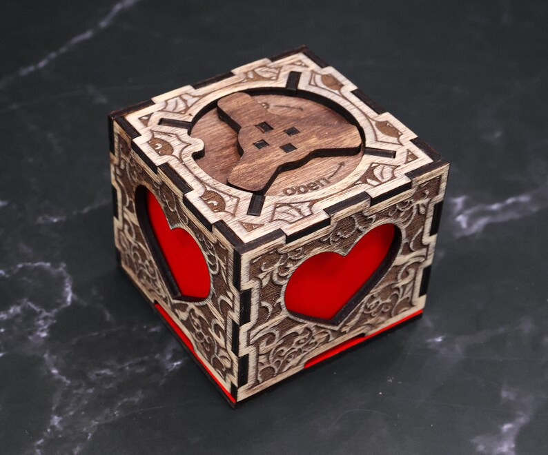 Laser Cut Wooden Puzzle Box – Heart Window Trinket Keepsake - Etsy