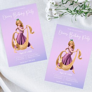 Tangled Invitation | Digital Download | Editable Invitation Printable ...