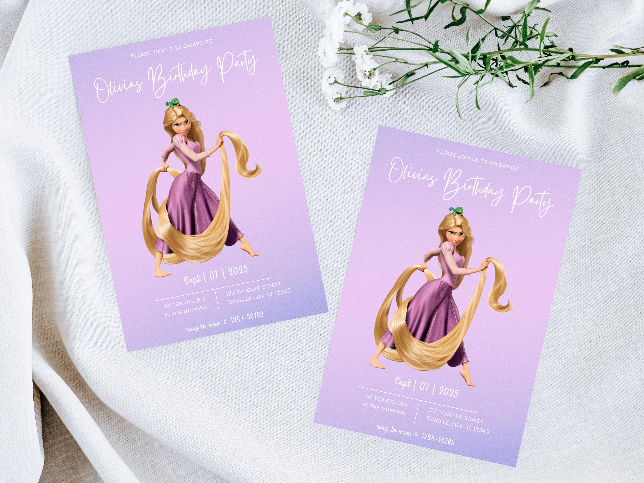 Tangled Invitation | Digital Download | Editable Invitation Printable ...