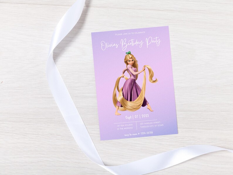 Tangled Invitation | Digital Download | Editable Invitation Printable ...