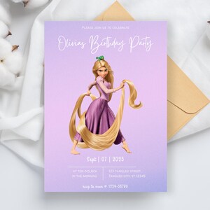Tangled Invitation | Digital Download | Editable Invitation Printable ...